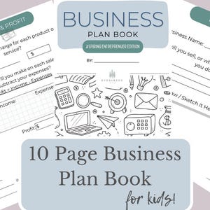 Kid Business Planner, Kid Business, Kid Entrepreneur, Business Plan for ...