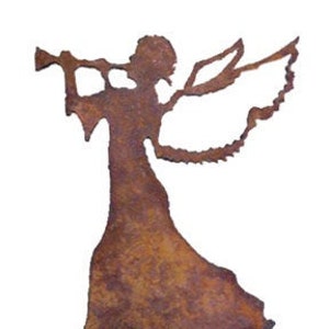 Whimsical Metal Angel Garden Sculpture for Outdoor Christmas Decor - Etsy
