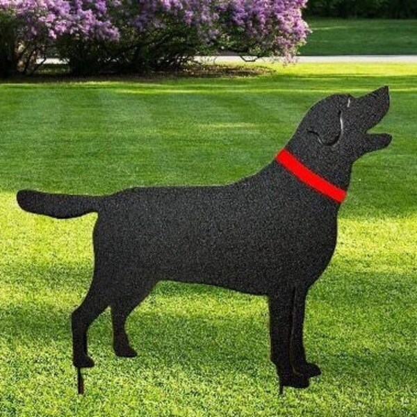 Black Lab Garden Silhouette - Etsy