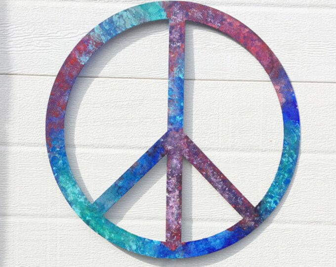 Peace Sign Metal Wall Decor or Garden Stake Sculpture Boho - Etsy