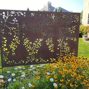 Wattle Twig Outdoor Privacy Screen: Metal Garden Art Panel (23" X 46 ...