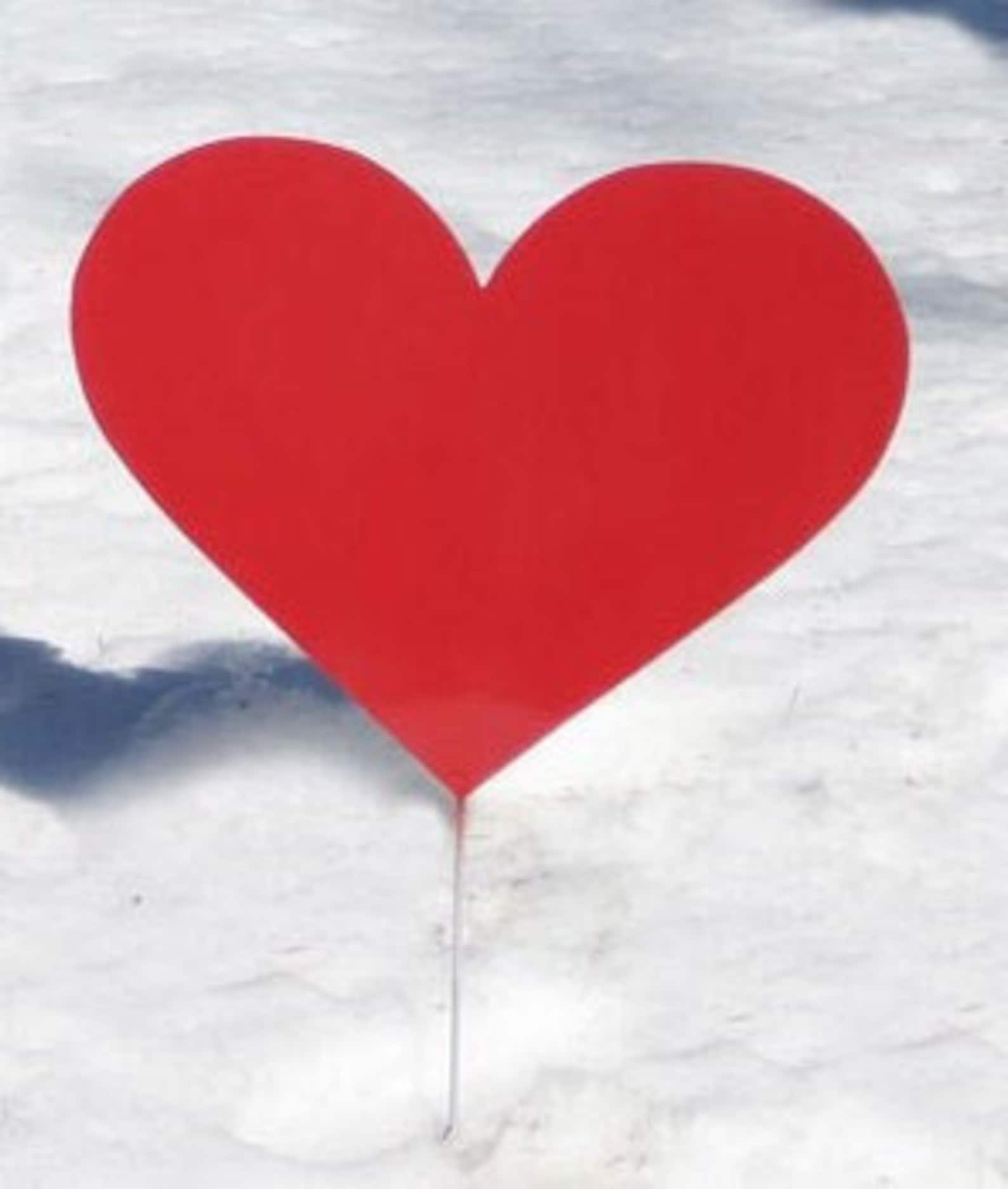 Heart Outdoor Garden Decoration, Garden Stake, Outdoor Wall Art, Garden ...