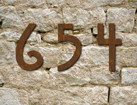 Set of 3 / Rustic Mission Style House Numbers or Letters | Etsy