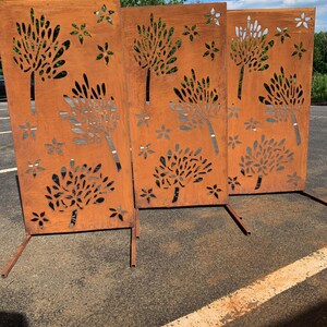 Unique Garden Sculpture Outdoor Metal Privacy Screen Art - Etsy