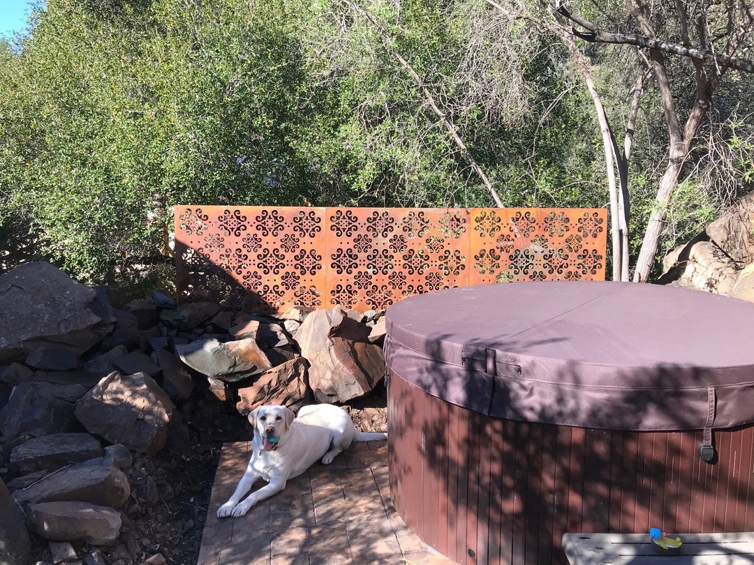 Decorative Metal Privacy Screen: Outdoor Wall Art Panel - Etsy