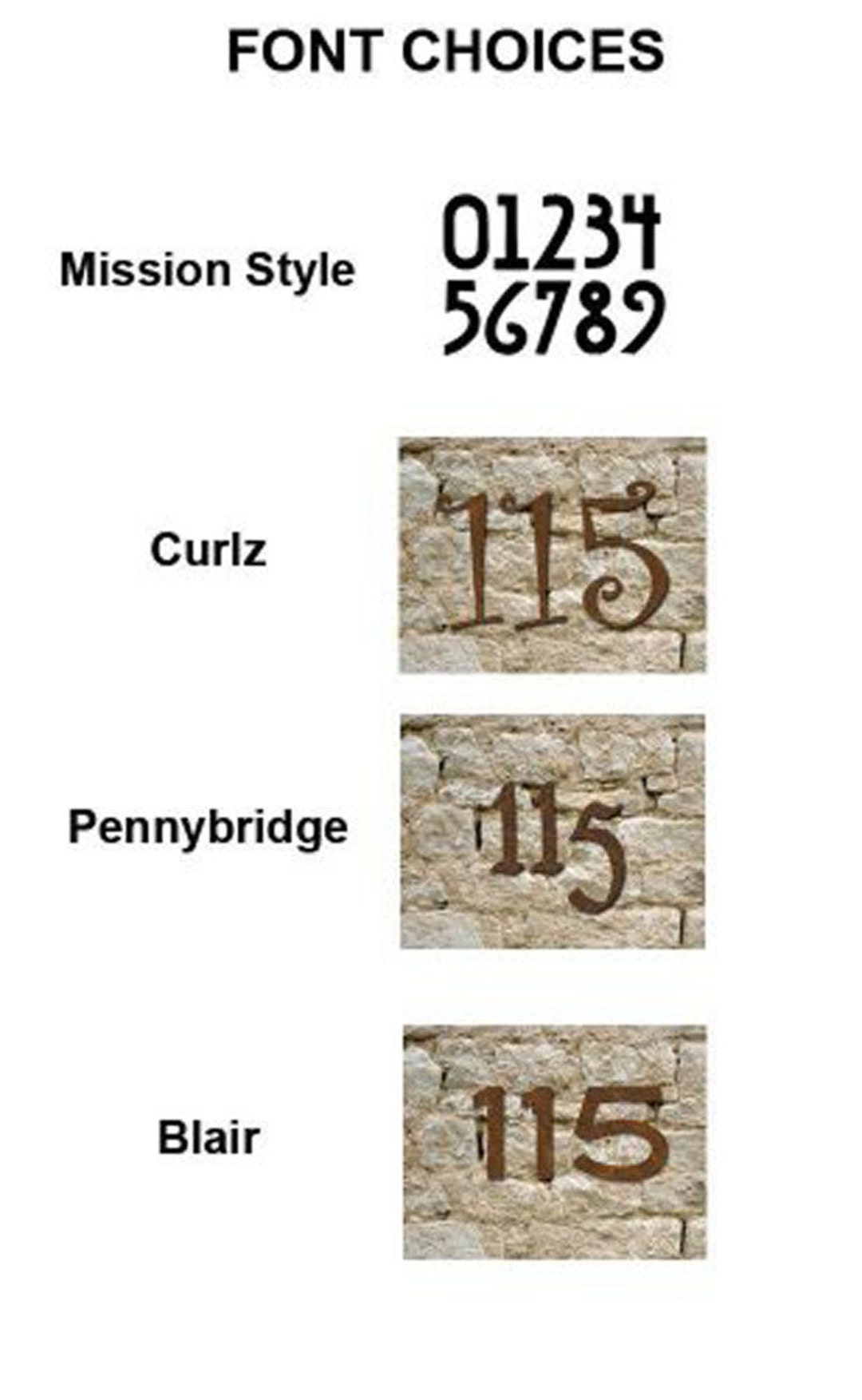 12 Rustic House Numbers or Letters set of 1 / Initials / Metal / Wall ...