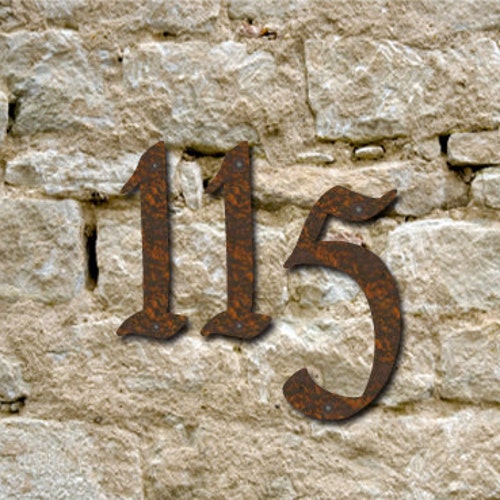 Set of 3 / Rustic House Numbers or Letters 2 up to - Etsy