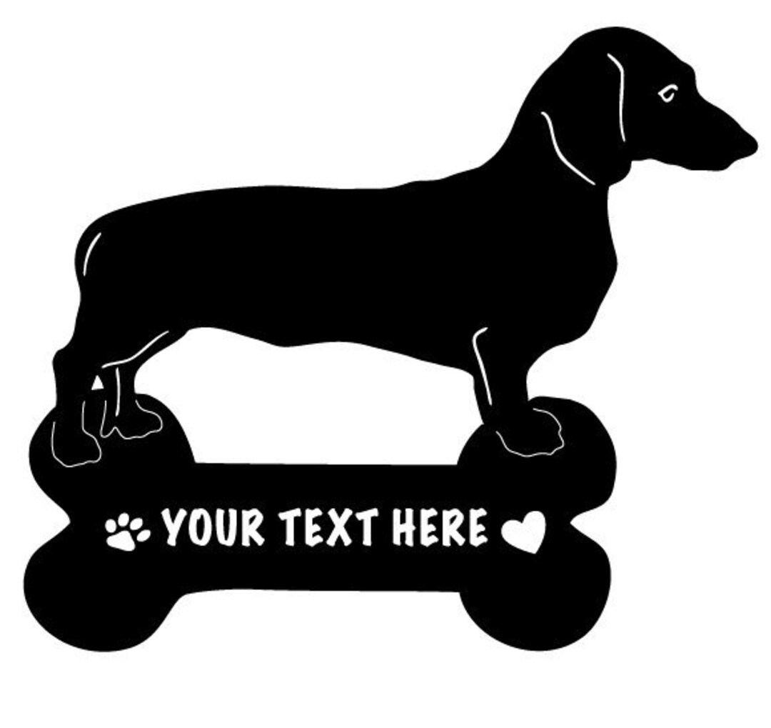 Dachshund Garden Sign or Wall Art, Welcome Sign, Last Name Family Name ...