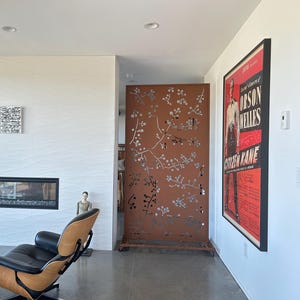 Wattle Twig Outdoor Privacy Screen: Metal Garden Art Panel (23" X 46 ...