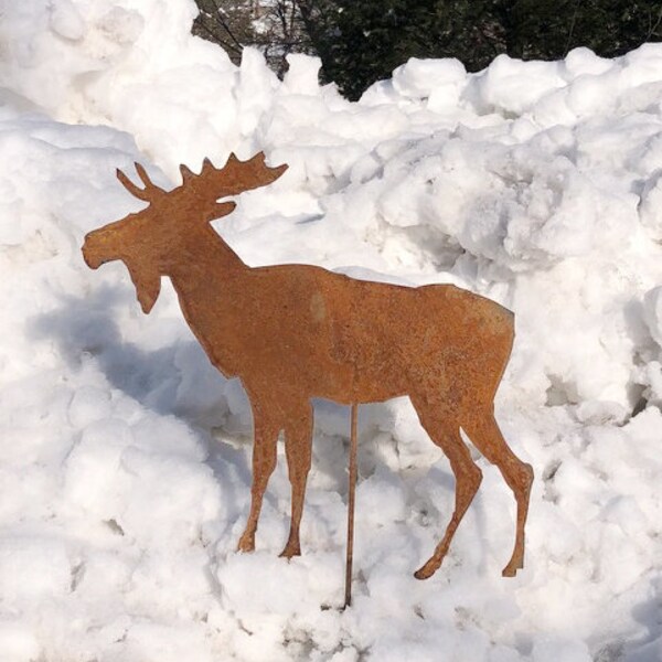 Metal Moose Yard Art - Etsy