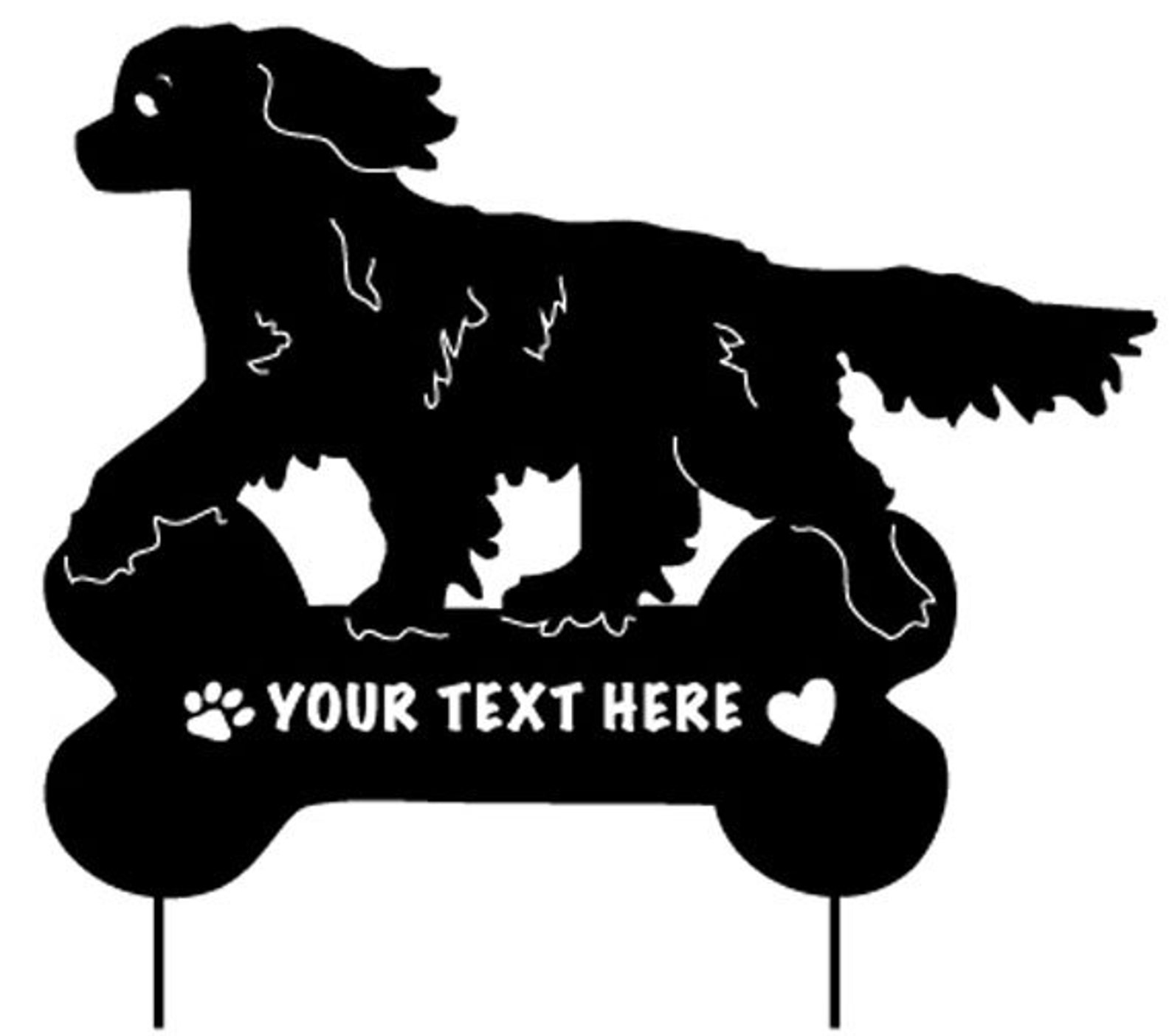 Cavalier King Charles Spaniel Garden Stake or Wall Art, Pet Memorial ...