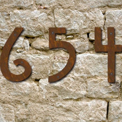 Set of 3 / Mission Style House Numbers or Letters 2 up - Etsy
