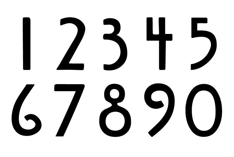 Set of 5 / Mission Style Metal House Numbers or Letters | Etsy