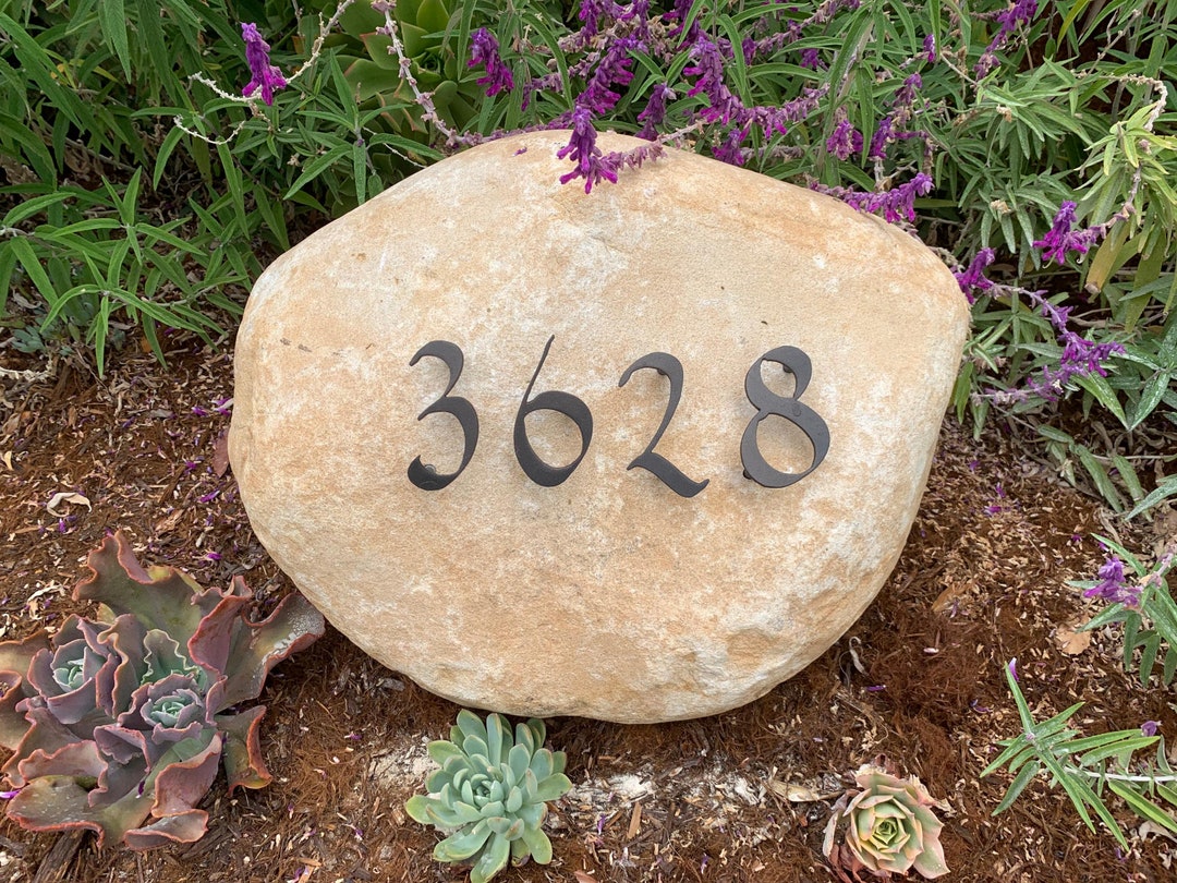 Metal House Numbers Set of 4: Old English Address Numbers - Etsy