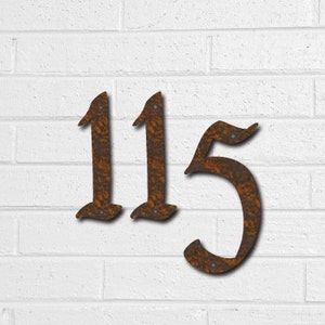 Set of 2 / Rustic House Numbers or Letters 2 up to 8 Metal Numbers ...
