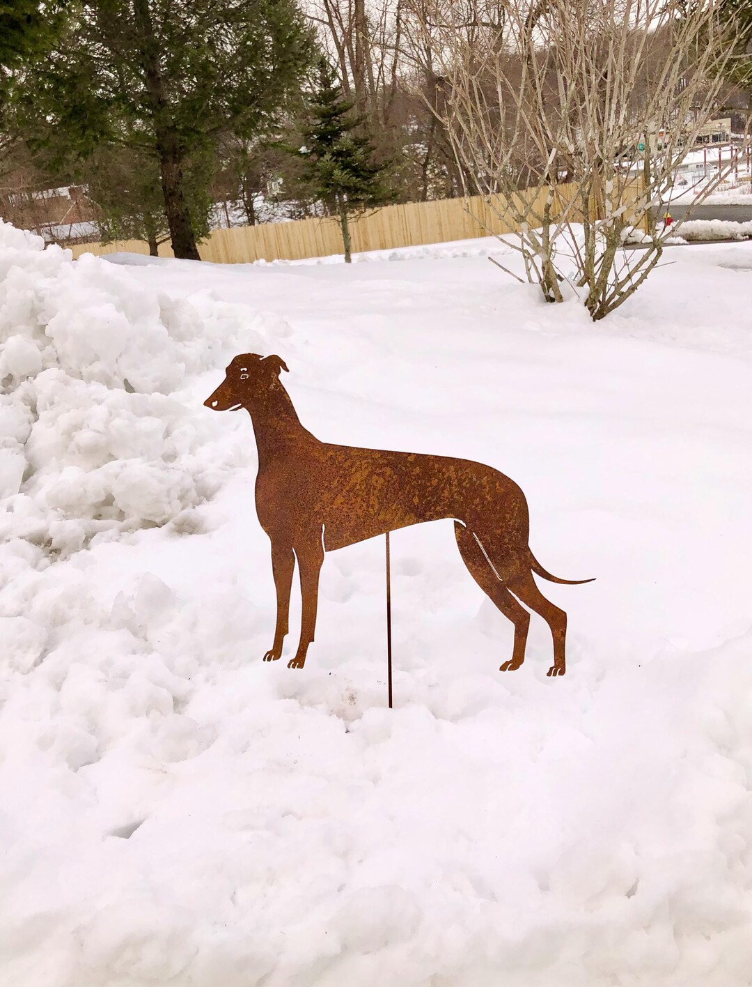 Rusty Metal Greyhound Dog Garden Stake or Wall Art: Pet Memorial - Etsy