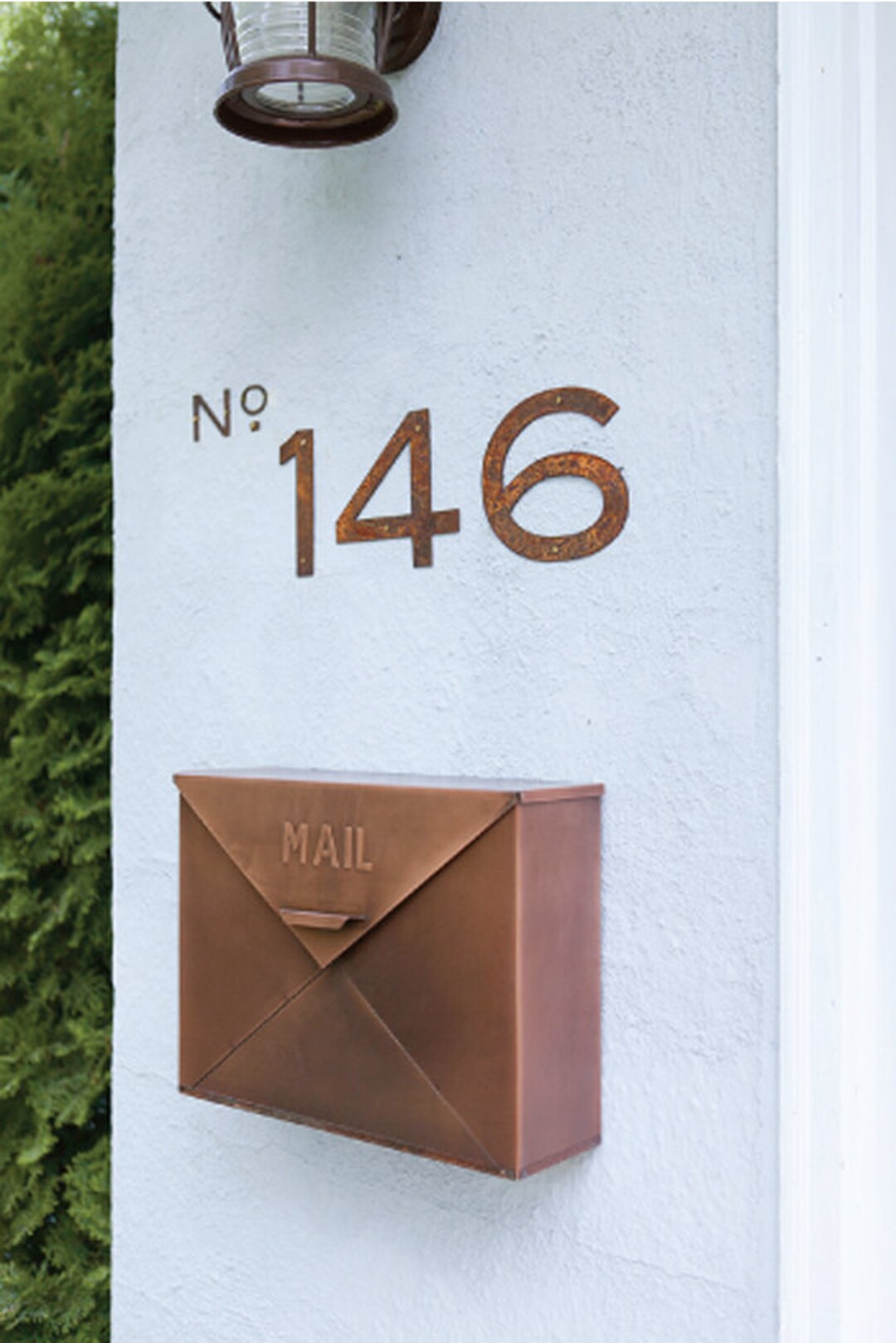 Set of 3 / Rustic Metal House Numbers or Letters (2" up to 8") Metal ...