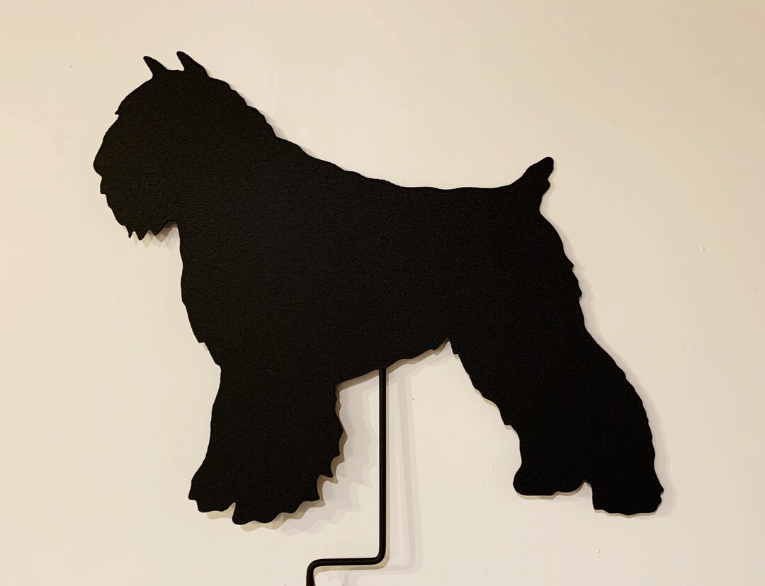 Bouvier Des Flandres Garden Stake: Metal Dog Lawn Ornament - Etsy