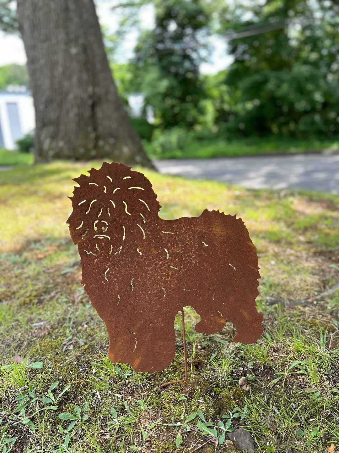 Old English Sheepdog Garden Statue - Etsy
