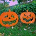 Pumpkin Garden Stake Jack O Lantern Outdoor Halloween - Etsy