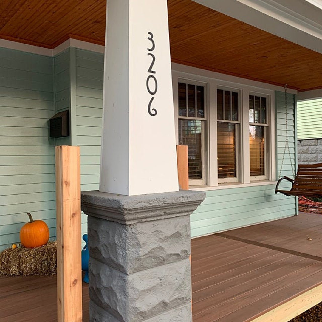 Set of 3 / Mission Style House Numbers or Letters (2" up to 8") Metal ...