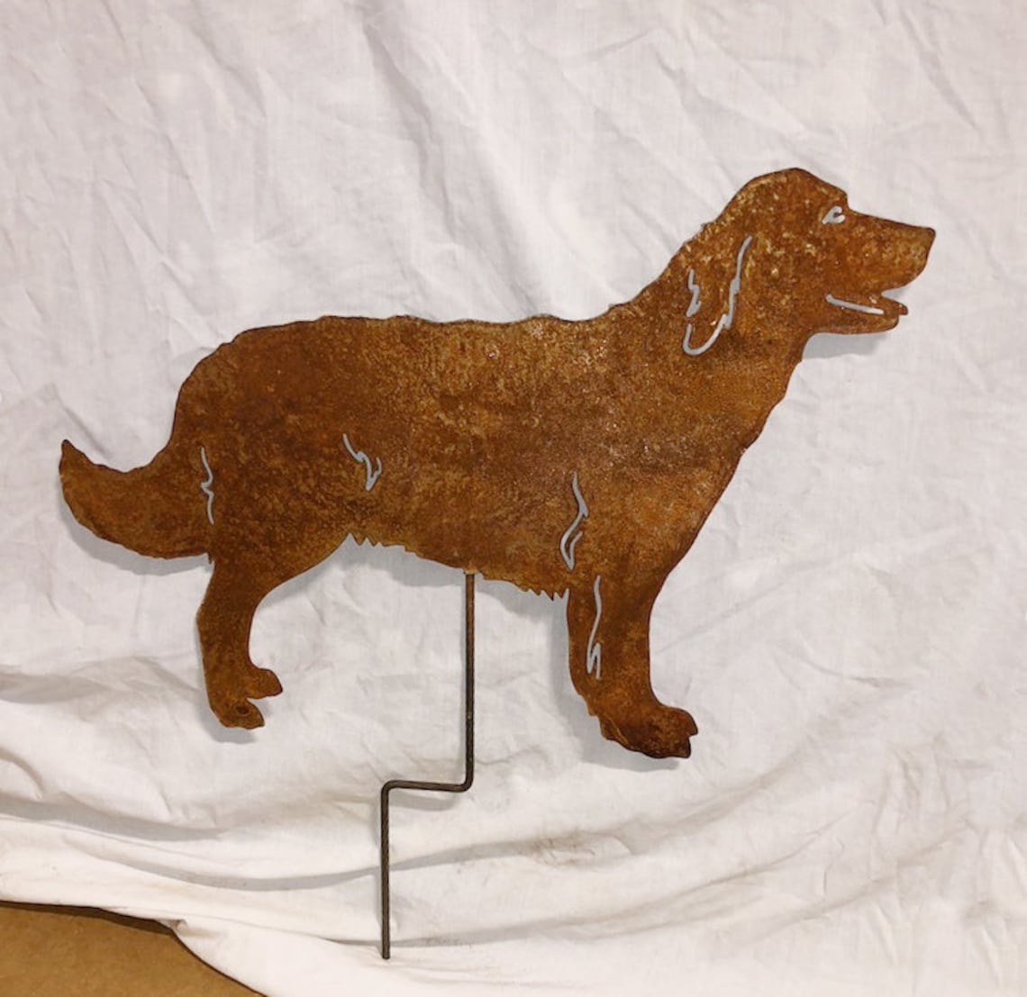Golden Retriever Garden Stake: Custom Metal Dog Memorial Sign - Etsy