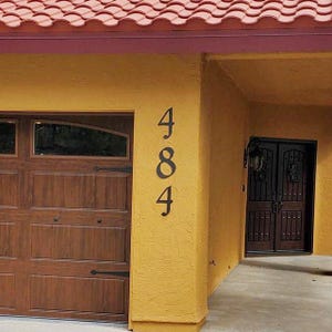 Set of 4 / Rustic House Numbers or Wall Letters 2 up to 8 Old English ...