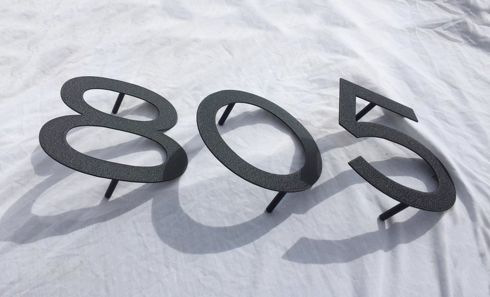 Set of 5 / Mission Style Metal House Numbers or Letters | Etsy
