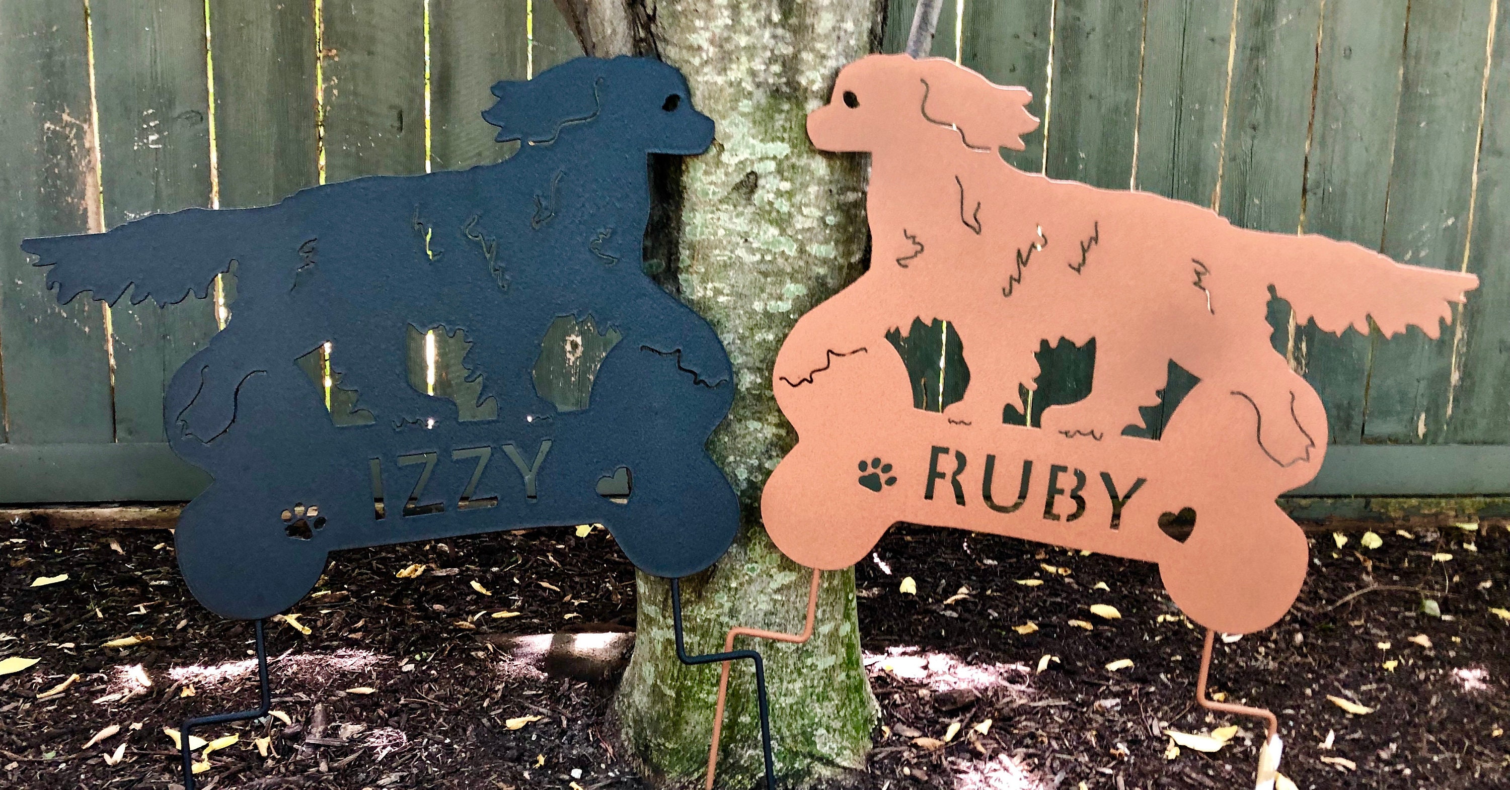 Cavalier King Charles Spaniel Garden Stake: Metal Dog Memorial Art - Etsy