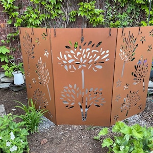 Unique Garden Sculpture Outdoor Metal Privacy Screen Art - Etsy