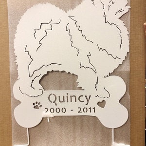 Keeshond Garden Stake or Wall Art, Dog Memorial, Dog Statue, Garden ...