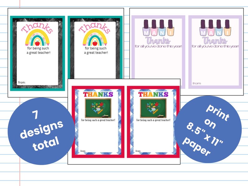 Digital Gift Cards, Teacher Gifts, Teacher Gift Cards, Teacher Gift ...