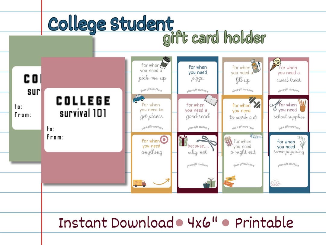 Graduation Gift Card Holder, College Student Gift Card Holder, Digital ...