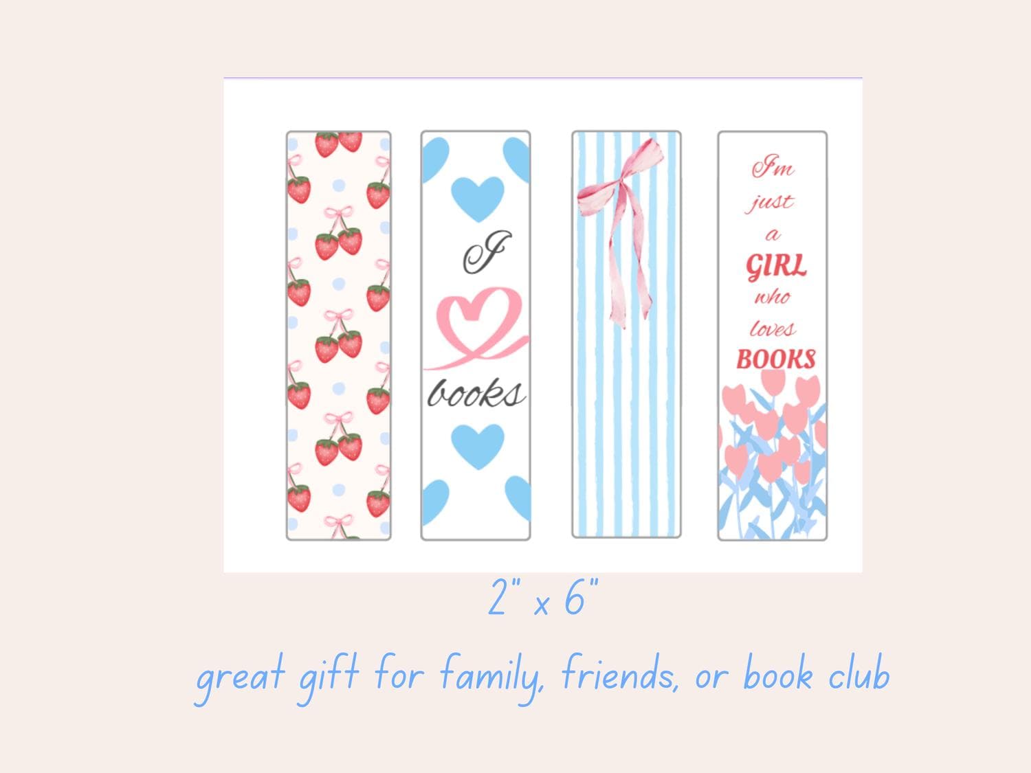 Set of 16 Coquette Printable Bookmarks, Cute Pastel, Digital Download ...