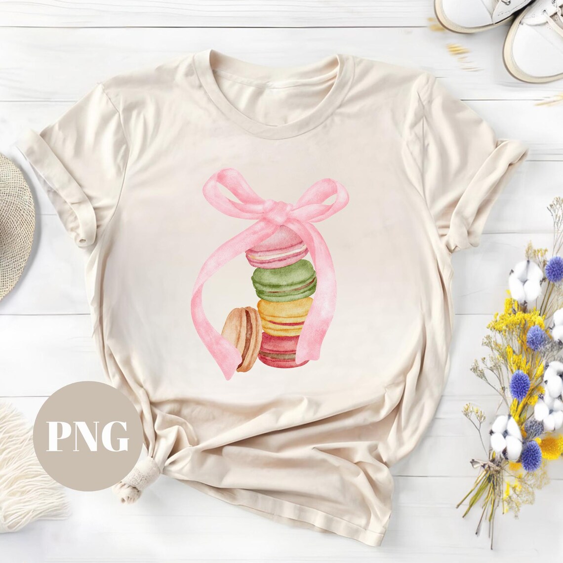 Macaroon Designs, Macaroons With Ribbon Sublimation Designs Downloads ...
