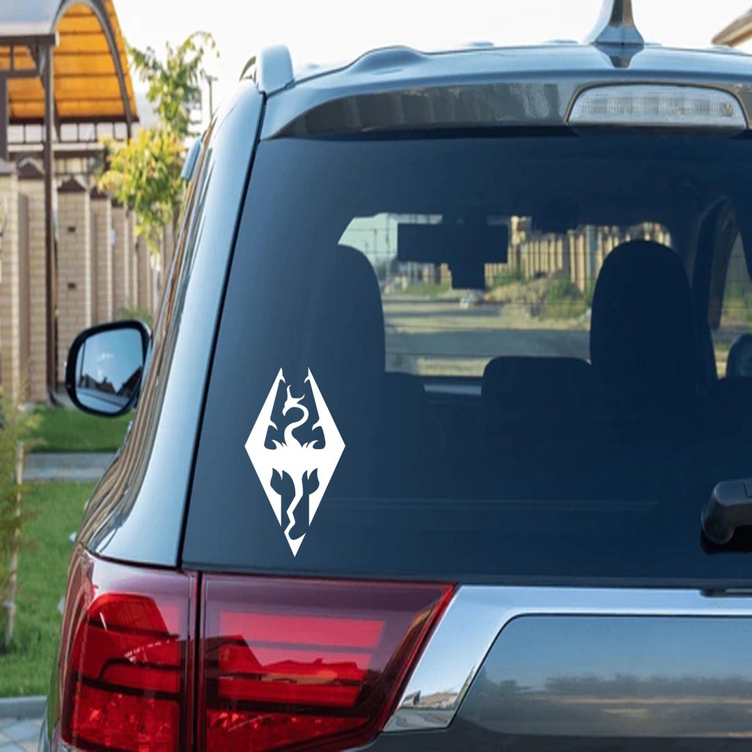 Elder Scroll Skyrim Icon Car Decal, Skyrim Decal, Vinyl Sticker ...