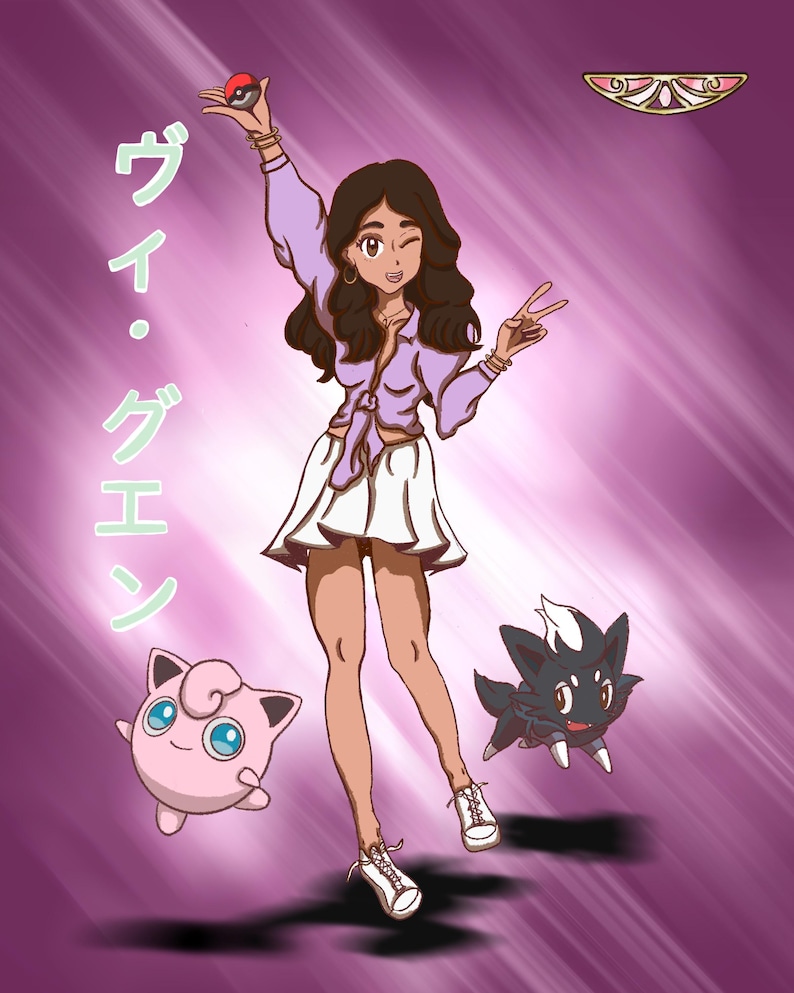 Custom Pokemon Trainer Portrait, Digital Art Commission - Etsy