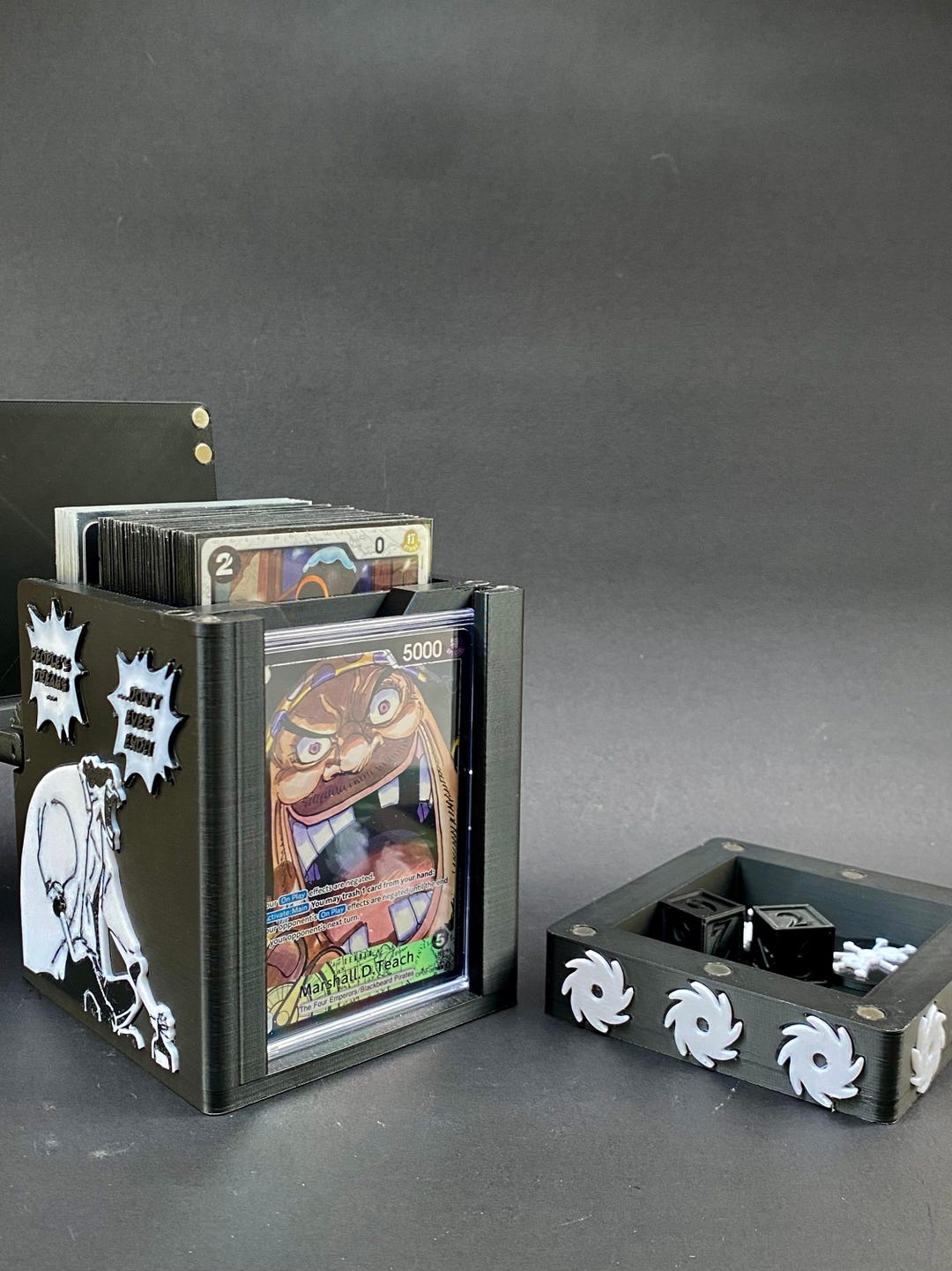 One Piece TCG Blackbeard Deckbox & Dice Compartment - Etsy