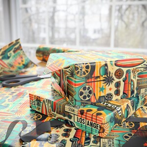 Hollywood Wrapping Papers, Movie Theme Gift Wrap, Film Lover Present ...