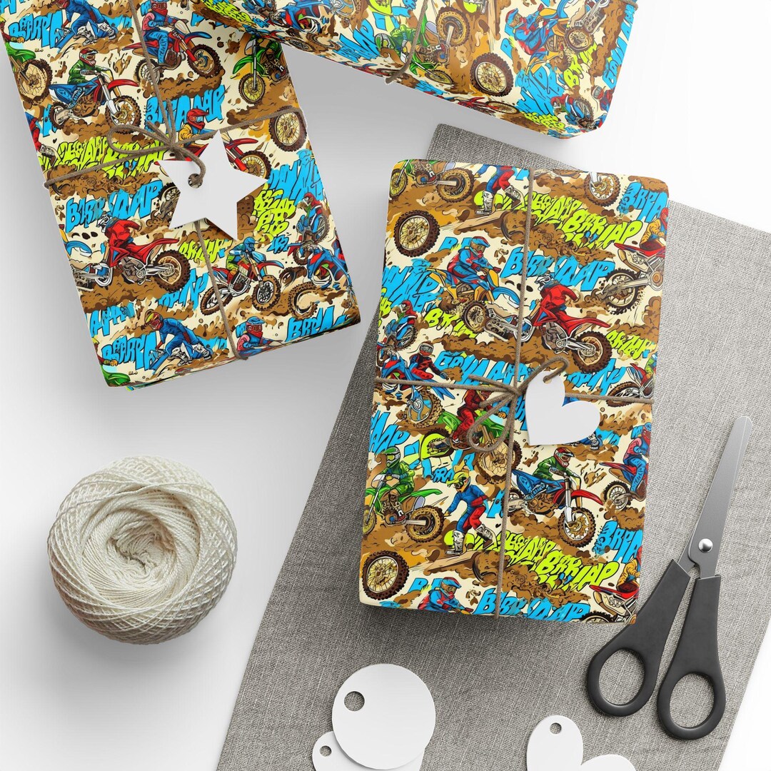 Motocross Wrapping Paper: Braap Dirt Bike Gift Wrap - Etsy