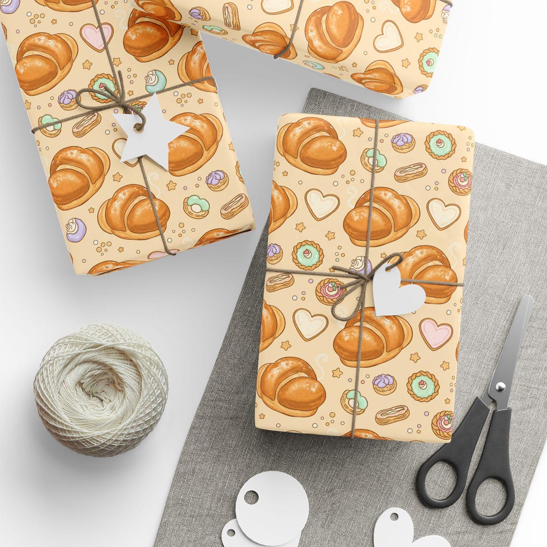 Bakery Wrapping Paper | Brioche & Pastry Pattern - Etsy