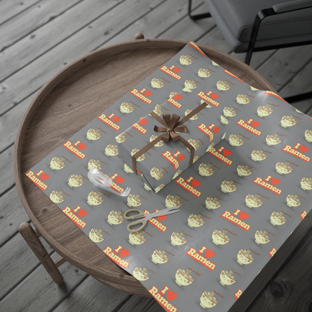 Ramen Wrapping Papers, Japanese Food Gift Wrap, Noodle Lover Present ...
