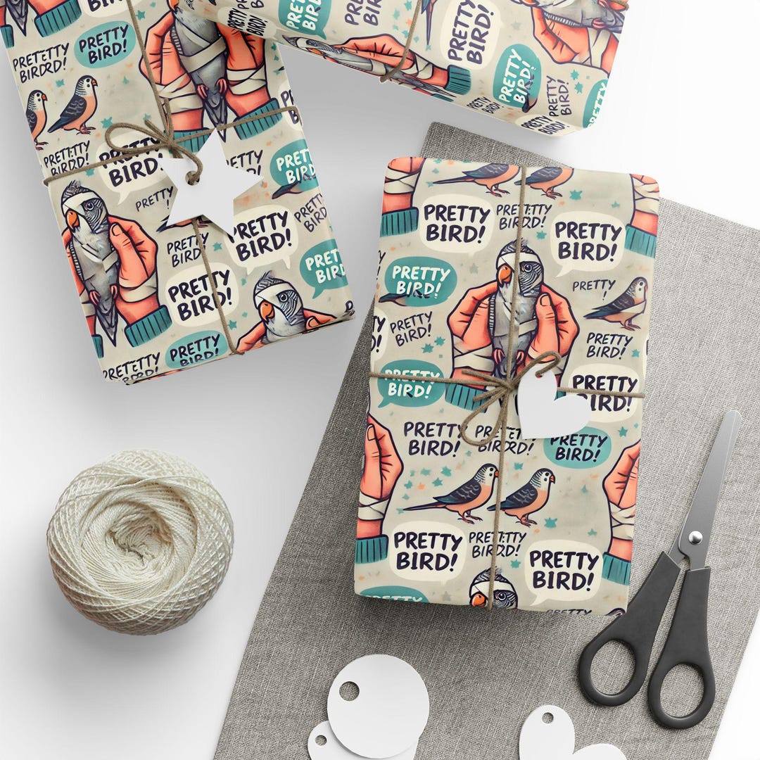 Pretty Bird Wrapping Paper - Dumb and Dumber Inspired - Etsy