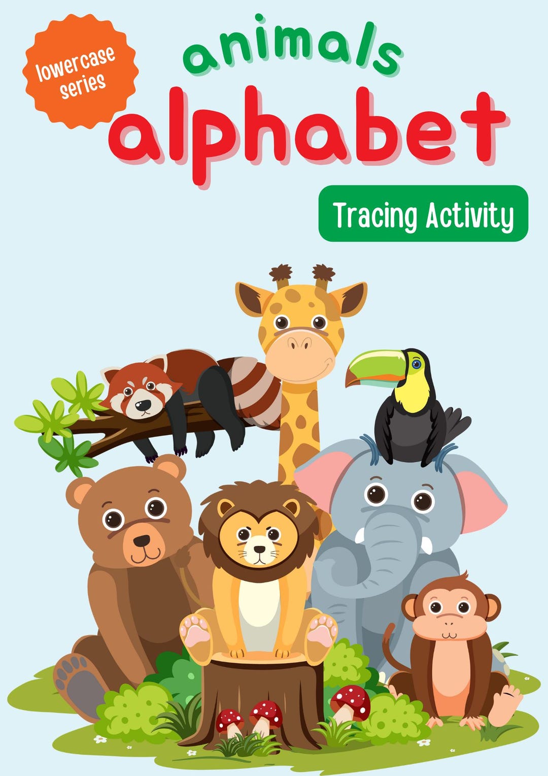 Animals Alphabet Lowercase Tracing Activity Workbook | Fun ...