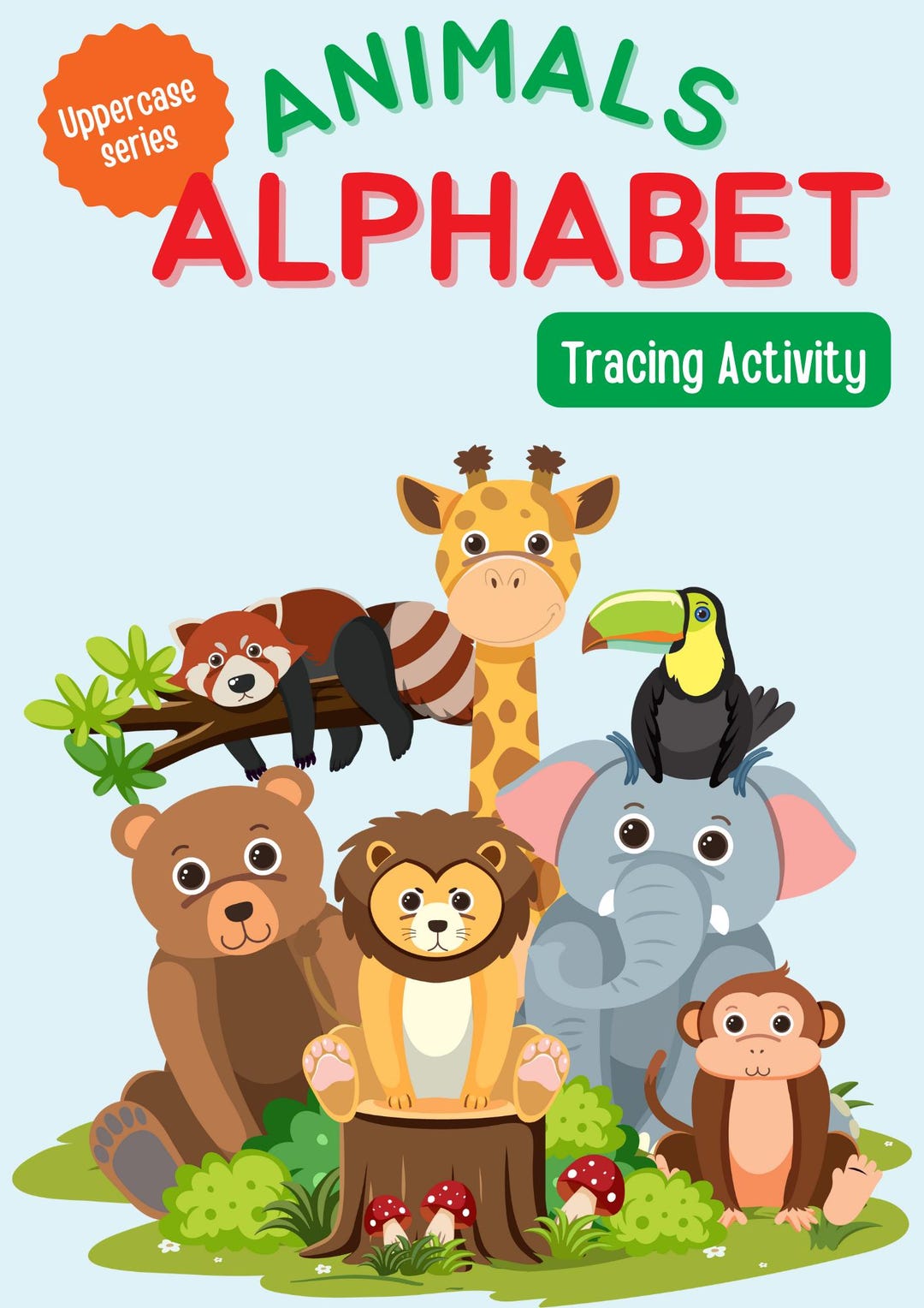 Animals Alphabet Uppercase Tracing Activity Workbook | Fun ...