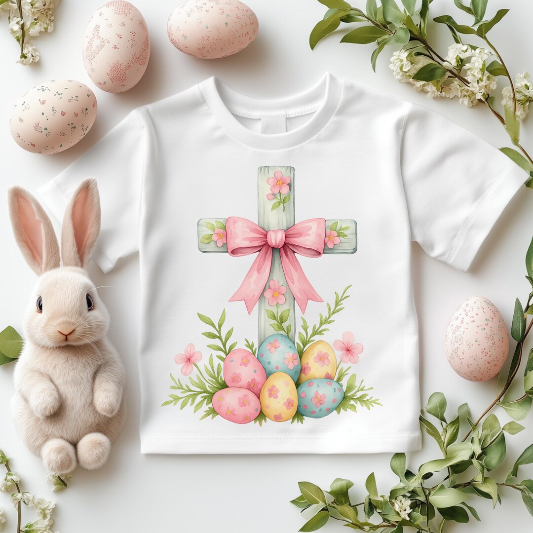 Watercolor Easter Cross PNG, Floral Christian Cross Clipart, Spring ...