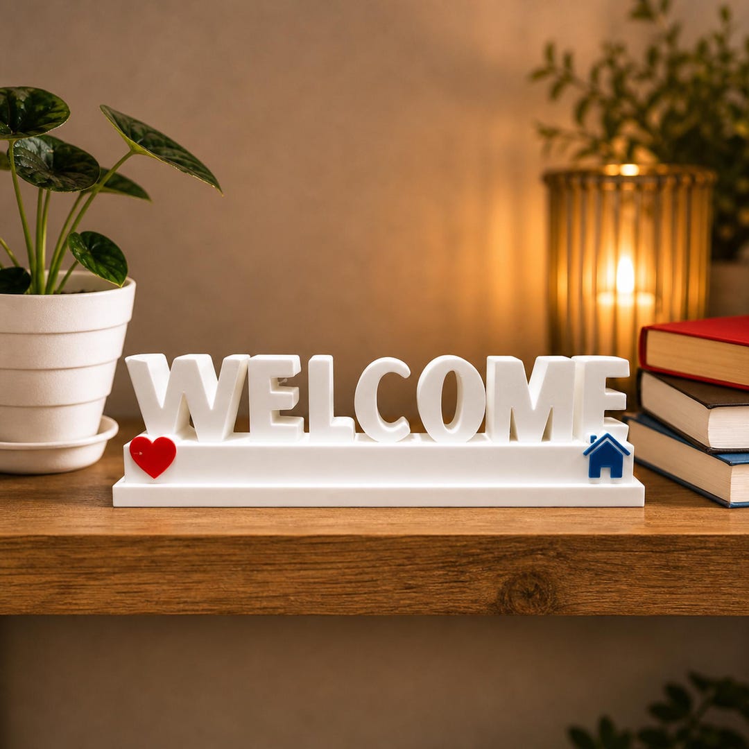 Welcome Home Sign, Freestanding Shelf Decor, Cozy Entryway Tabletop ...