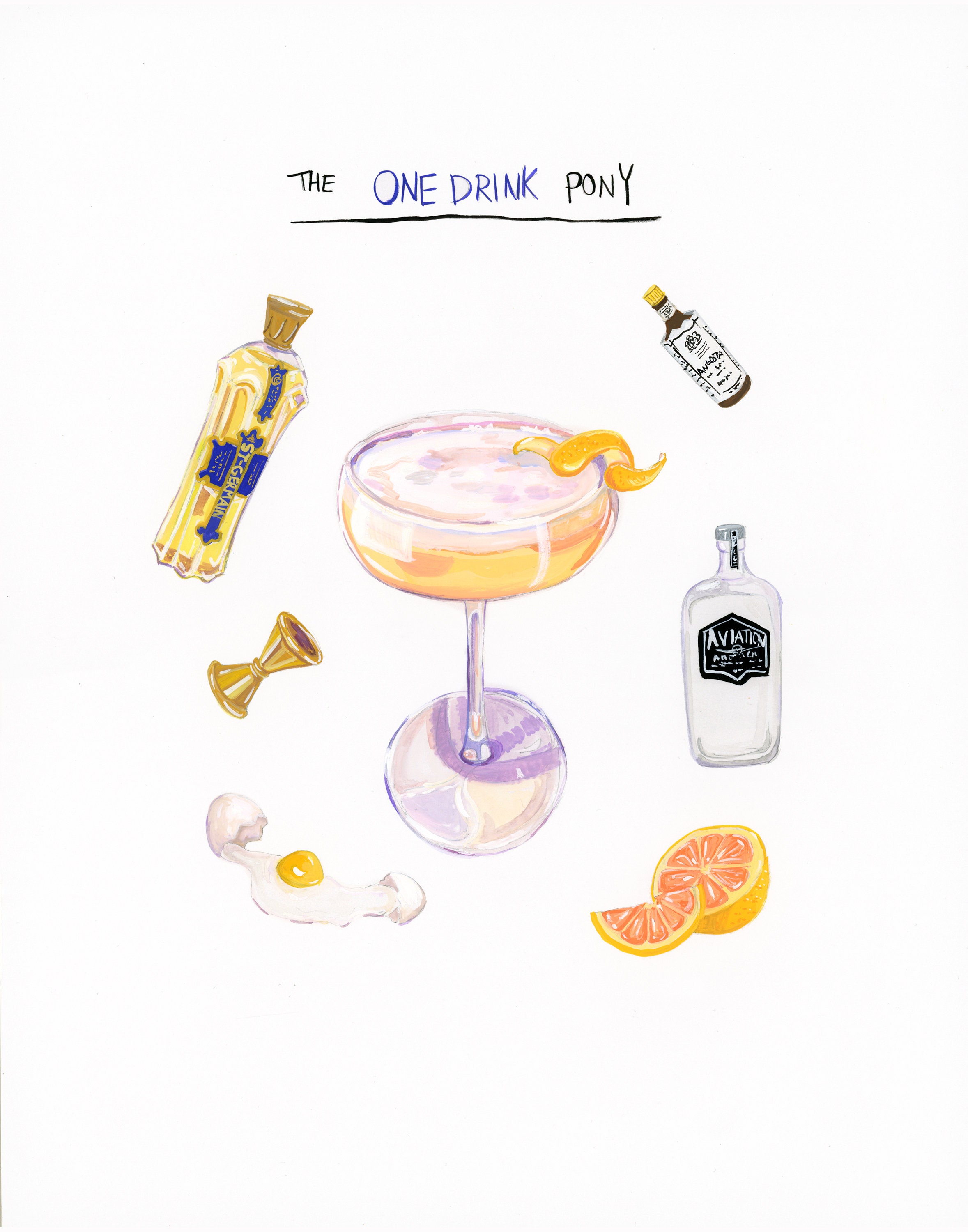 ONE DRINK PONY Cocktail Recipe | Etsy