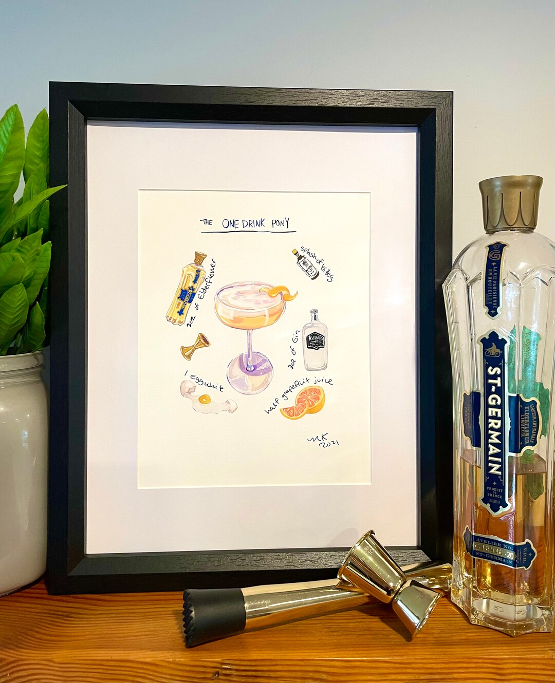 ONE DRINK PONY Cocktail Recipe - Etsy