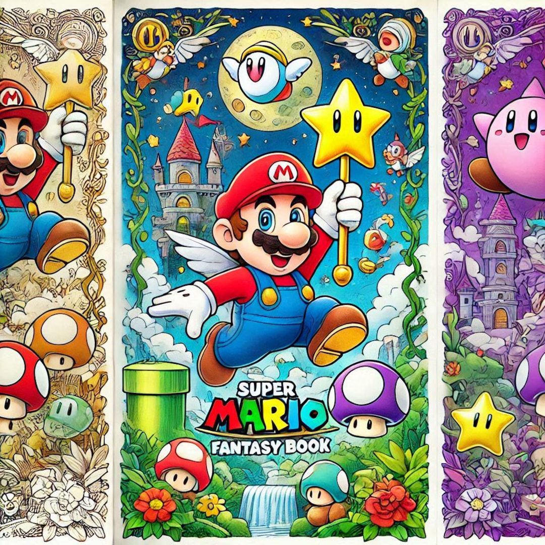 Mario and Friends Coloring Book - Etsy